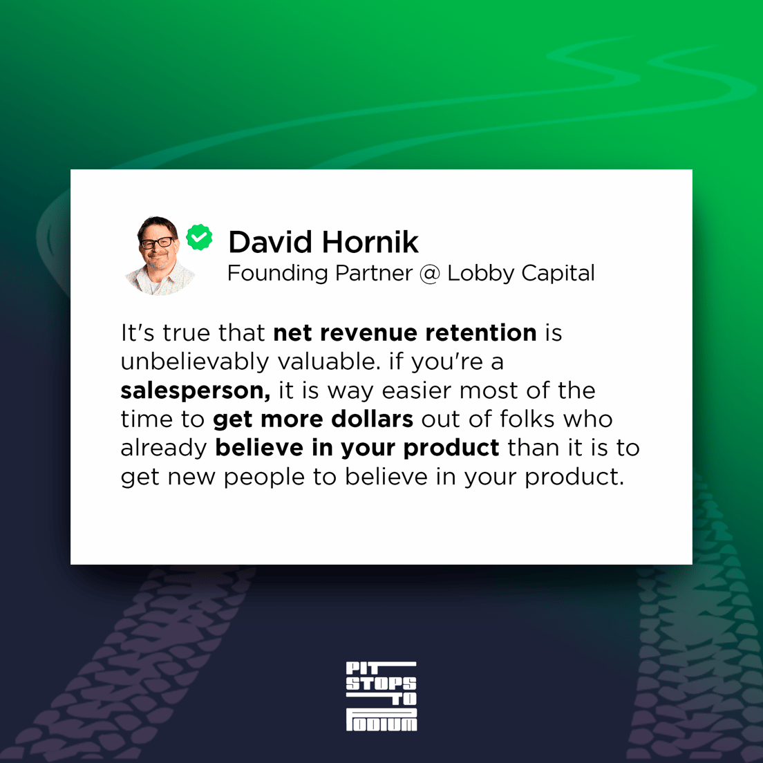 Podcast Pit Stop: David Hornik on Investor's View of Startups